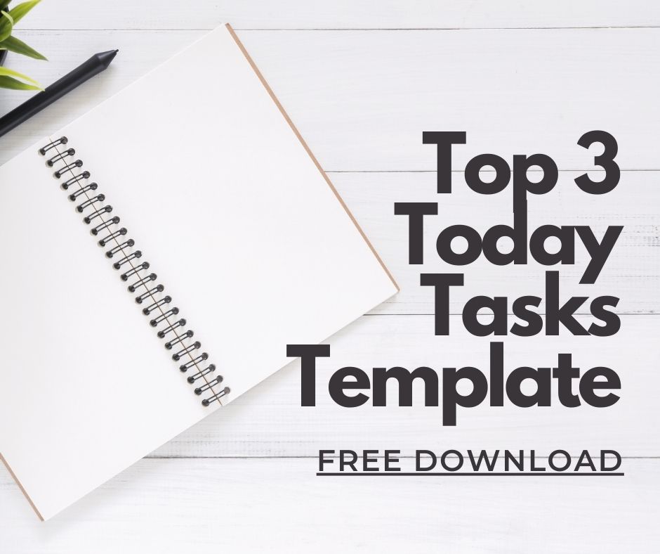 Top 3 Today Tasks List Template